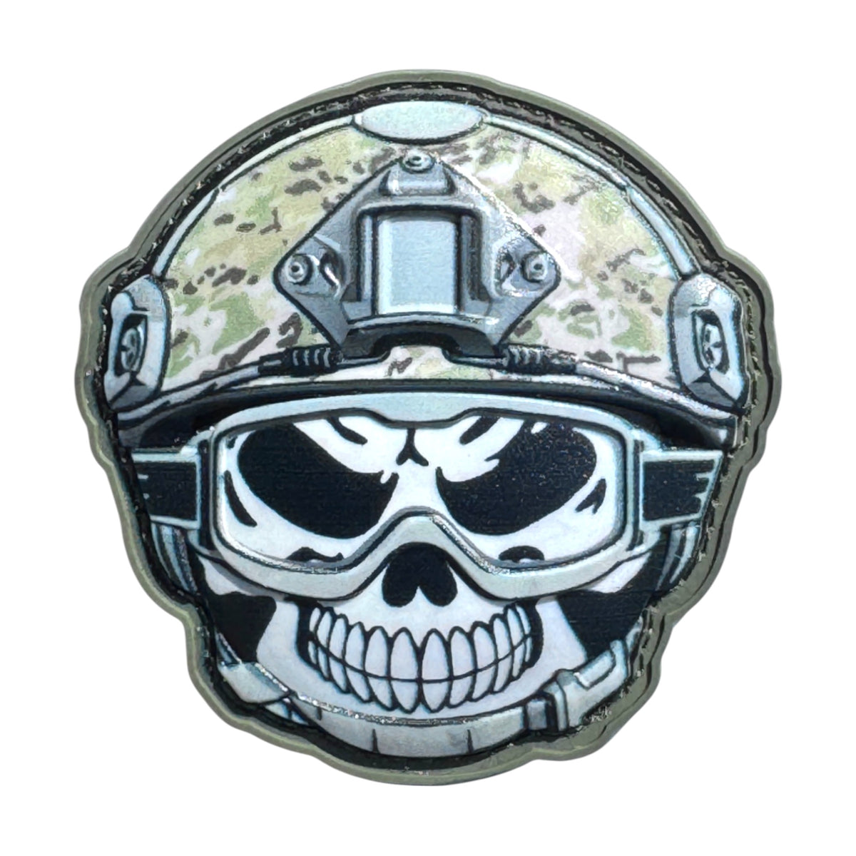 Angry Skull Emoji PVC Morale Patch - Top-Quality Hook And Loop Patches ...